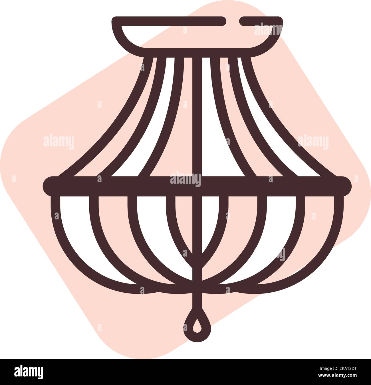 Light ceiling lamp, illustration or icon, vector on white background ...