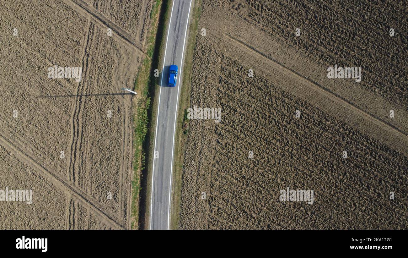 on the road in the countryside durig november 2022 Stock Photo - Alamy