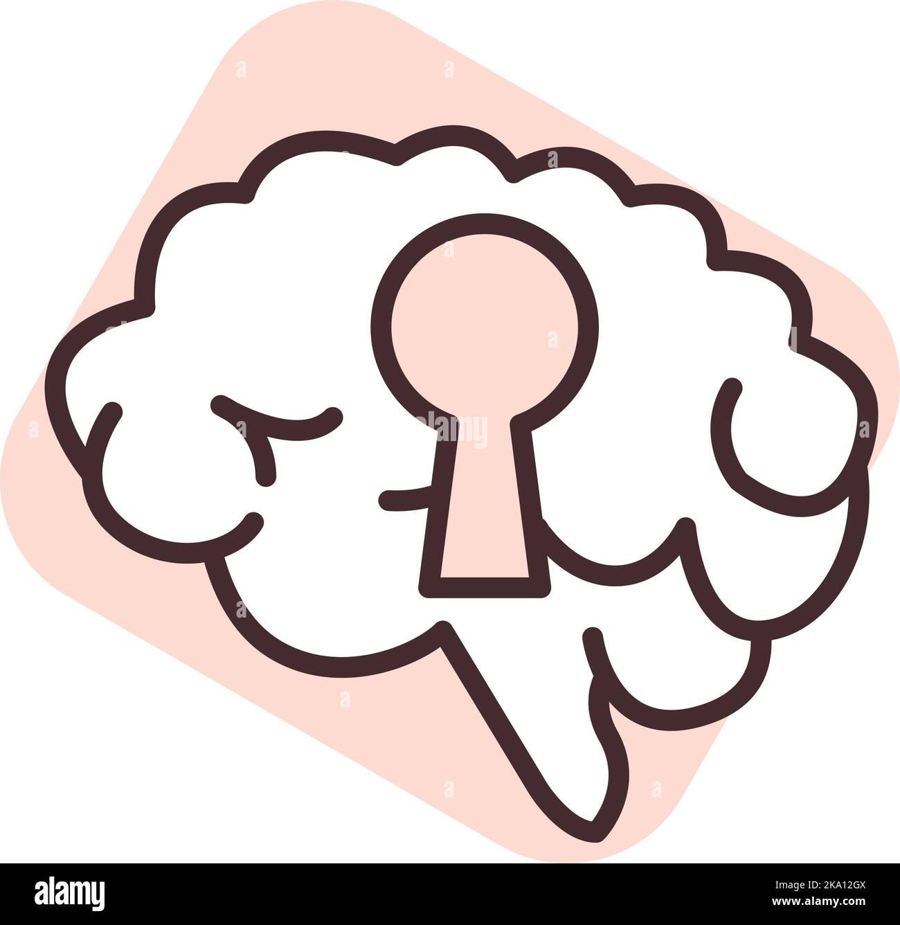 Medical brain help, illustration or icon, vector on white background ...