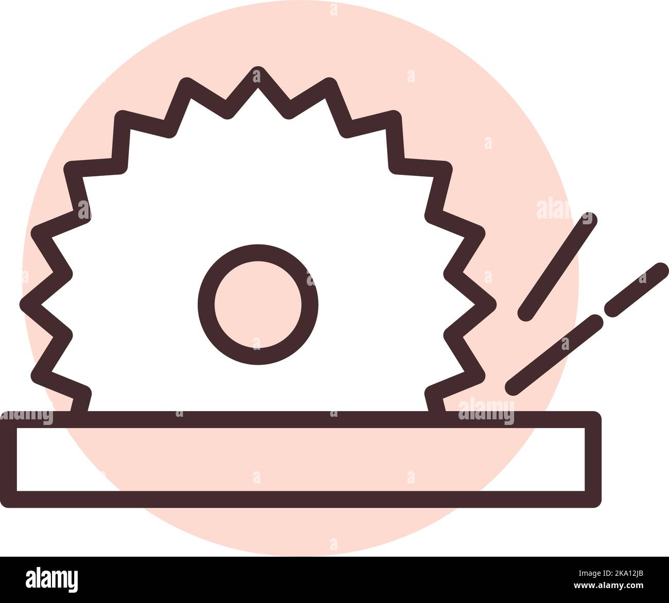 Manufacture cordless circular, illustration or icon, vector on white ...