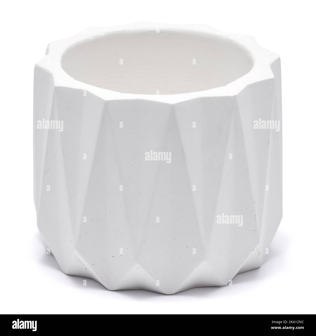 White ceramic flower pot isolated on white background Stock Photo - Alamy