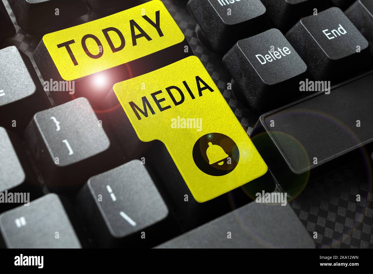 Sign displaying Media. Conceptual photo communication outlets or tools ...