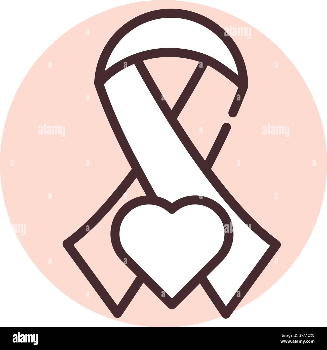 Medical cancer free, illustration or icon, vector on white background ...