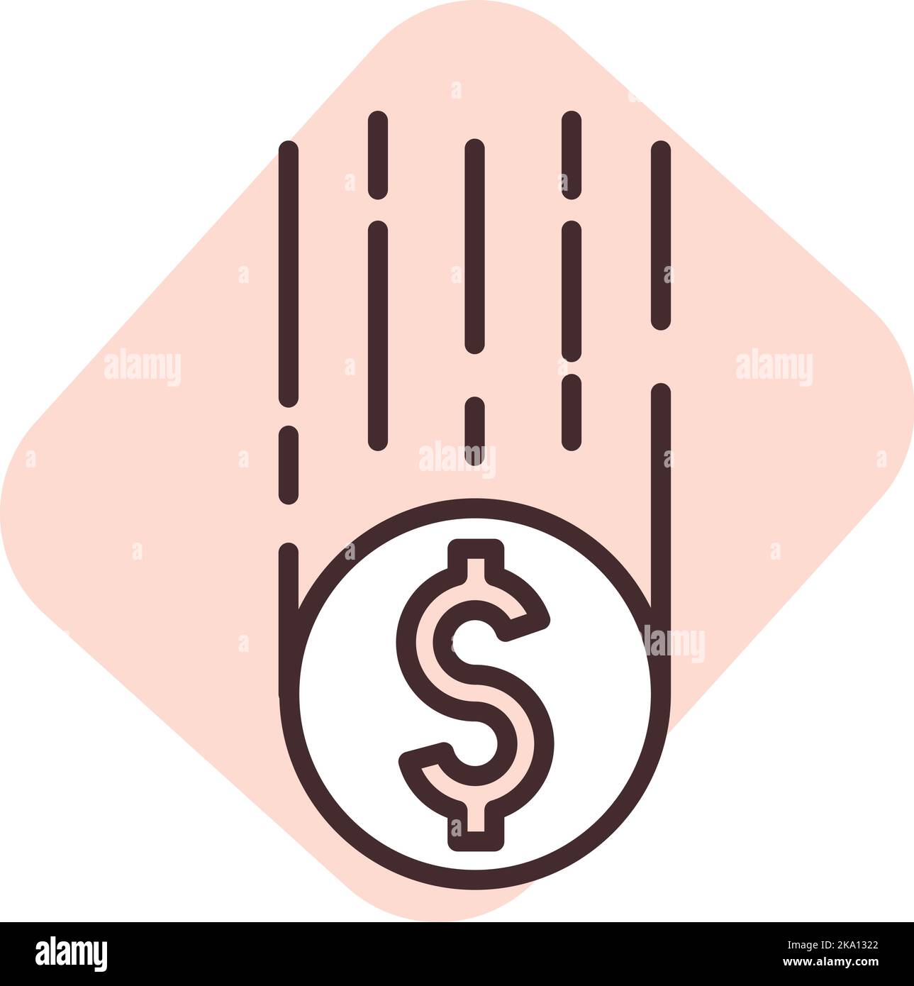 Money financial flow, illustration or icon, vector on white background ...