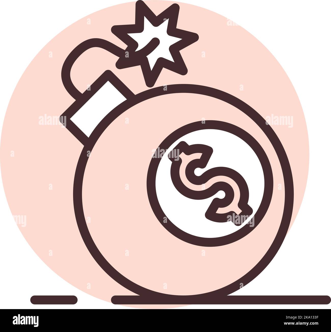 Money risk, illustration or icon, vector on white background Stock ...