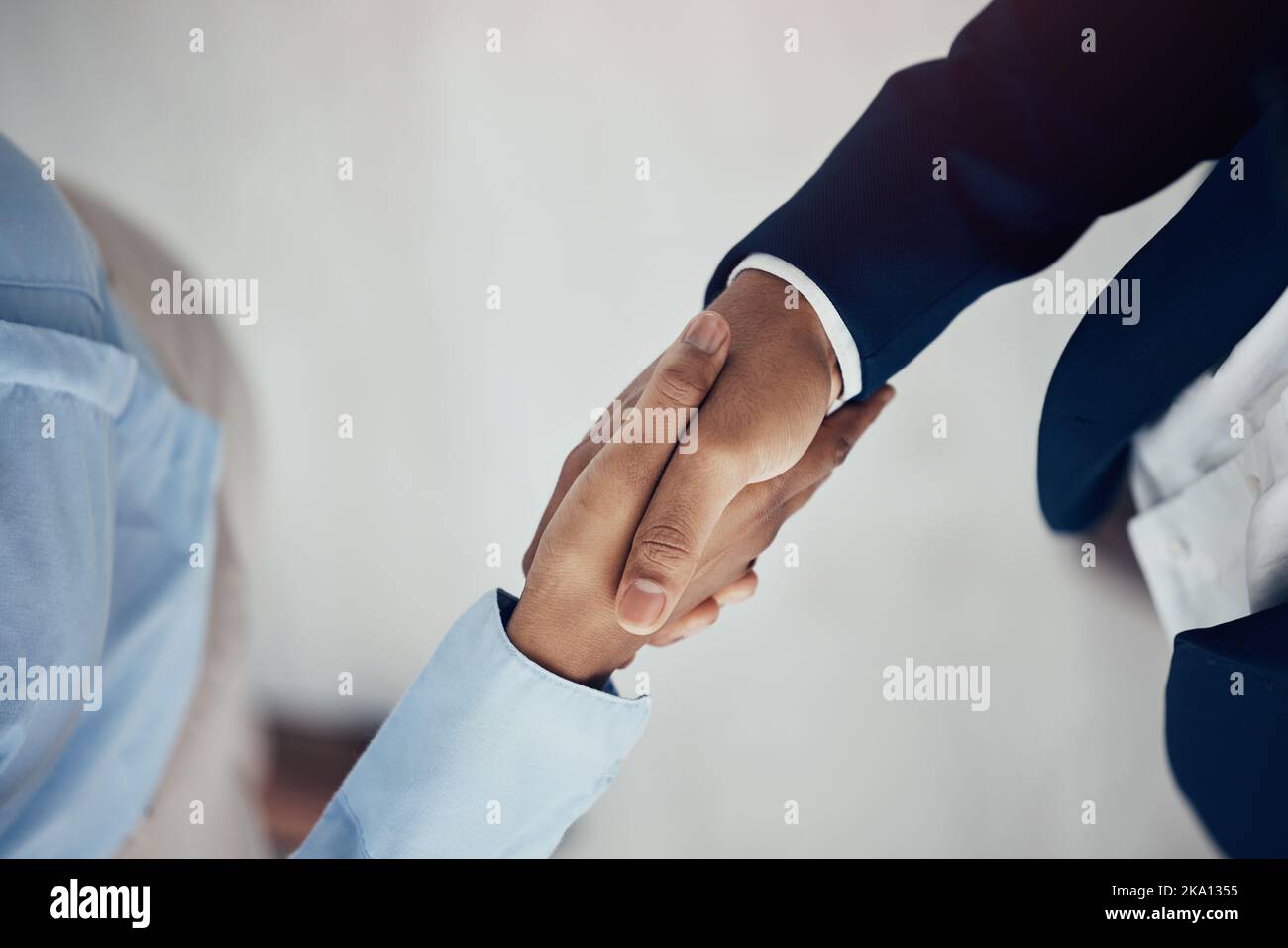 Business meeting, handshake and business partnership hands in support of teamwork, collaboration ...