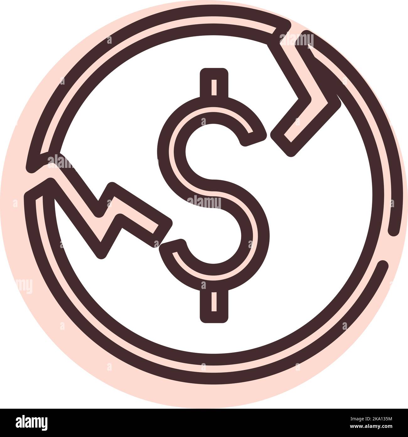 Problem bankrupt money icon Cut Out Stock Images & Pictures - Alamy