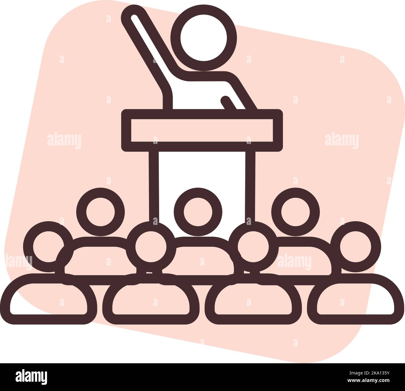 People business leader, illustration or icon, vector on white ...