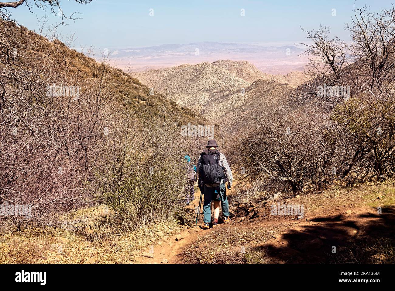 Hiking above the Anza Borrego desert on the Pacific Crest Trail, Mt ...