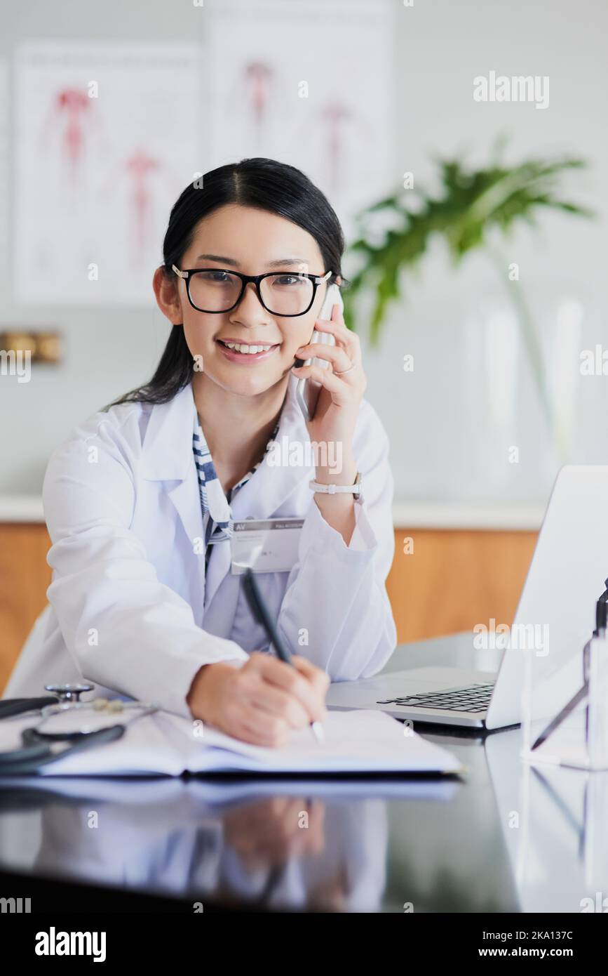 So just a regular checkup. Cropped portrait of a young female doctor ...