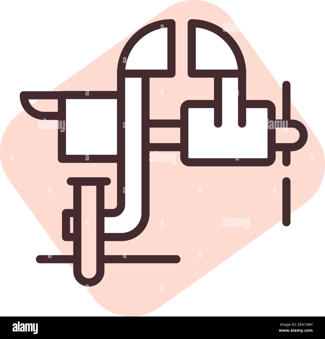 Manufacture holder, illustration or icon, vector on white background ...