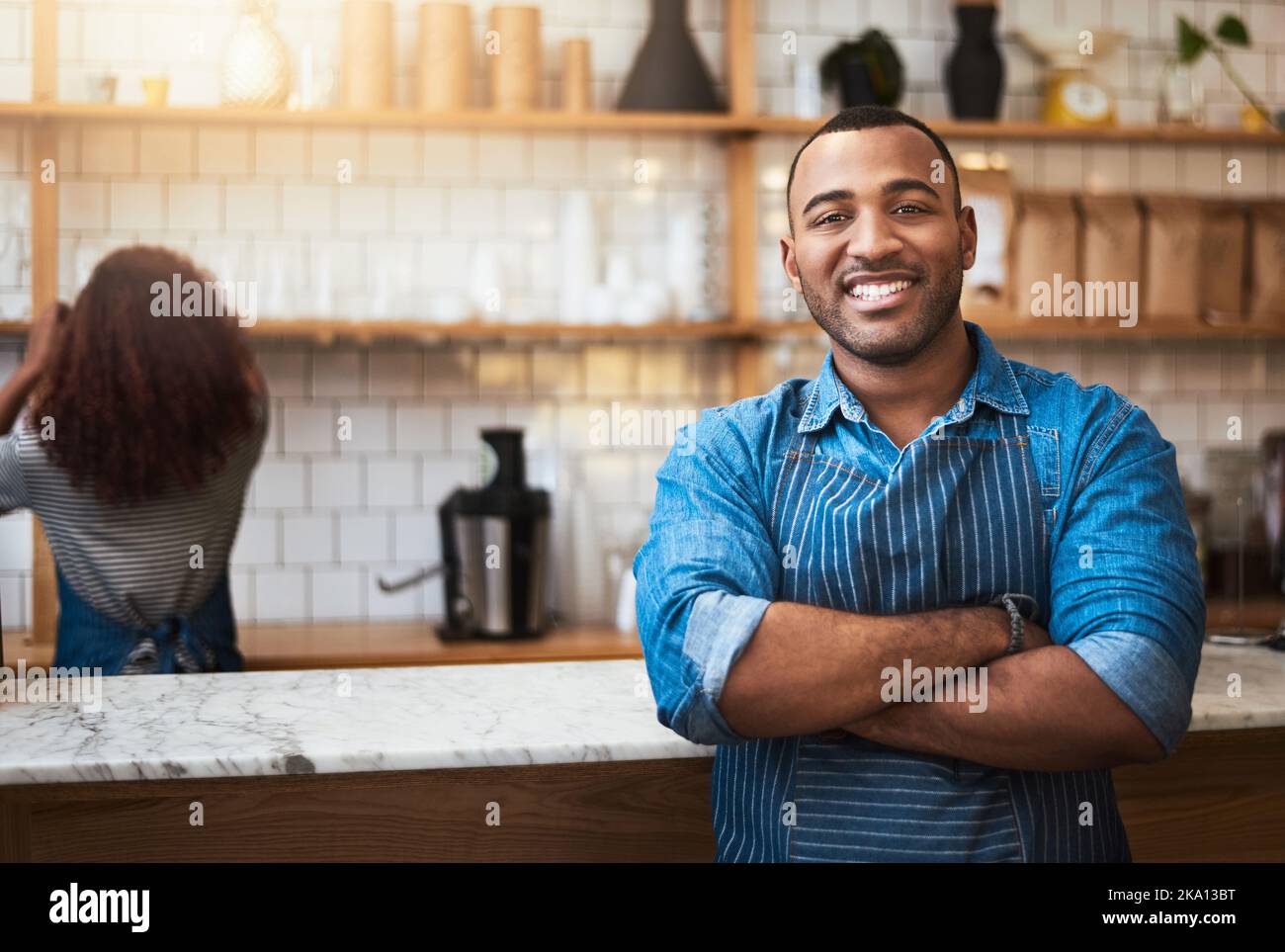 Our coffee is simply the best. Cropped portrait of a handsome young man ...