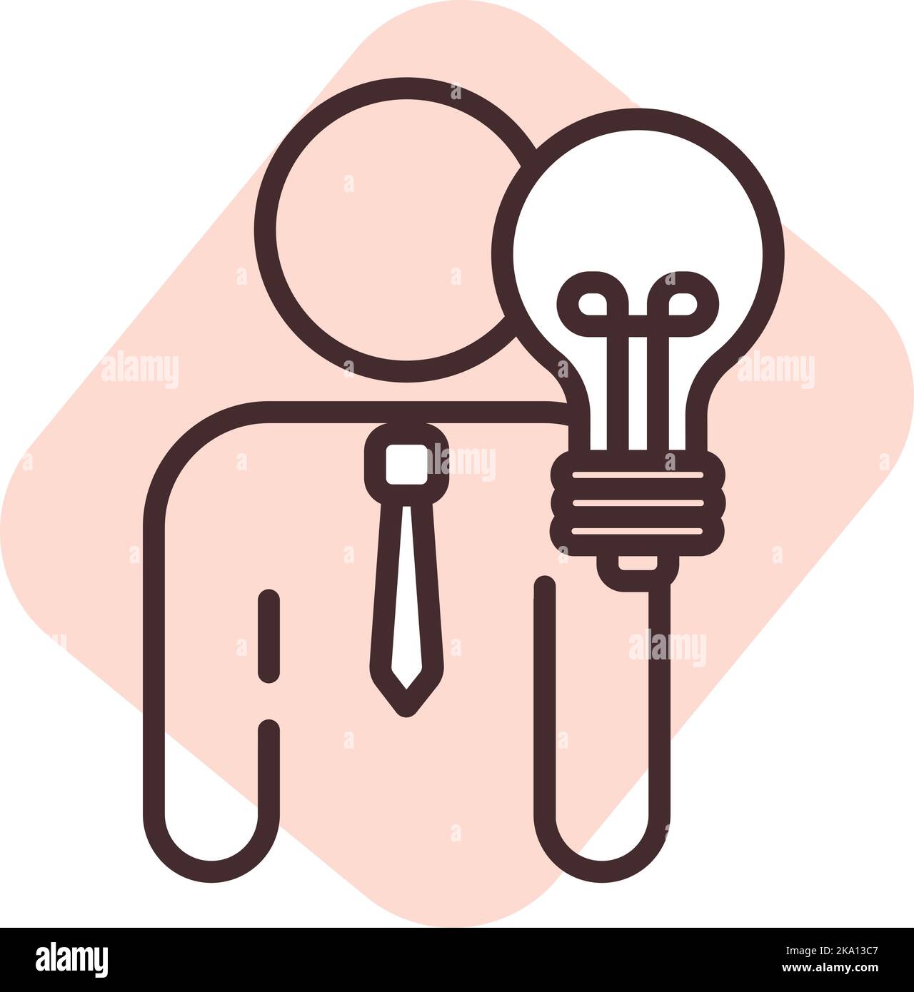 People personal idea, illustration or icon, vector on white background ...