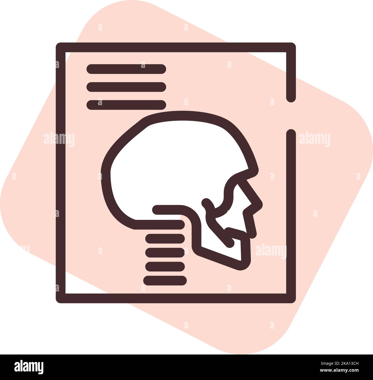 Medical x-ray, illustration or icon, vector on white background Stock ...