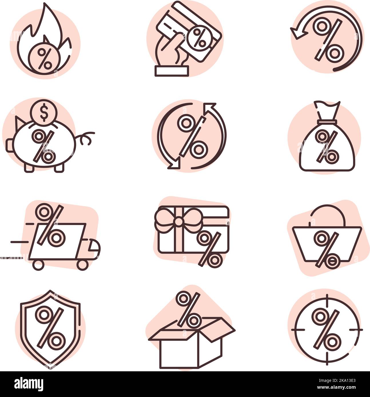 Percentage sign vector vectors Stock Vector Images - Alamy