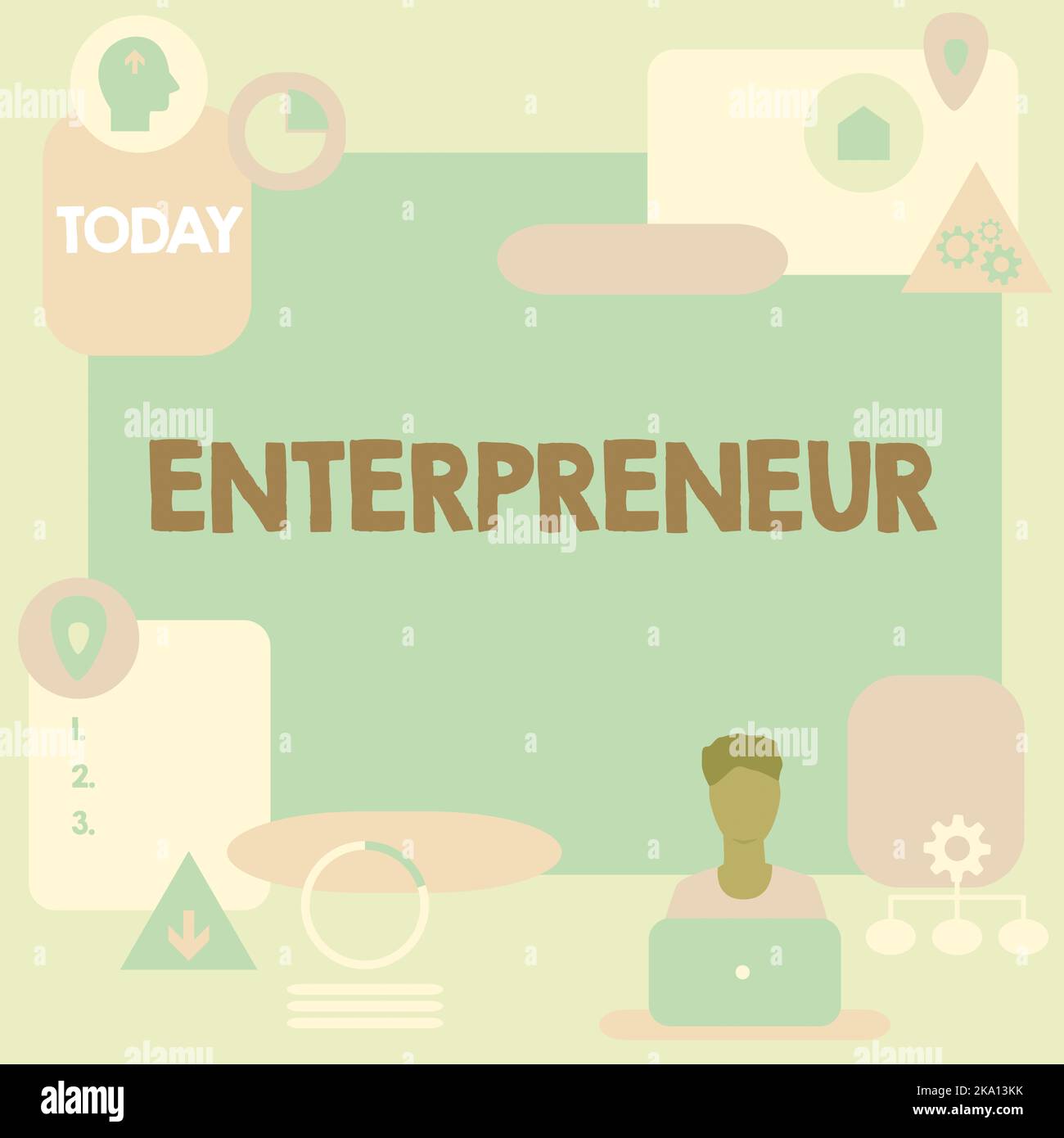 Text caption presenting Entrepreneur. Business concept enterprise ...