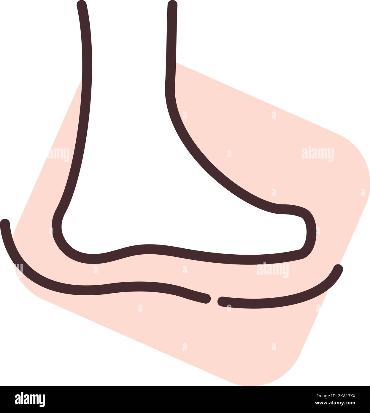 Prosthesis leg, illustration or icon, vector on white background Stock ...