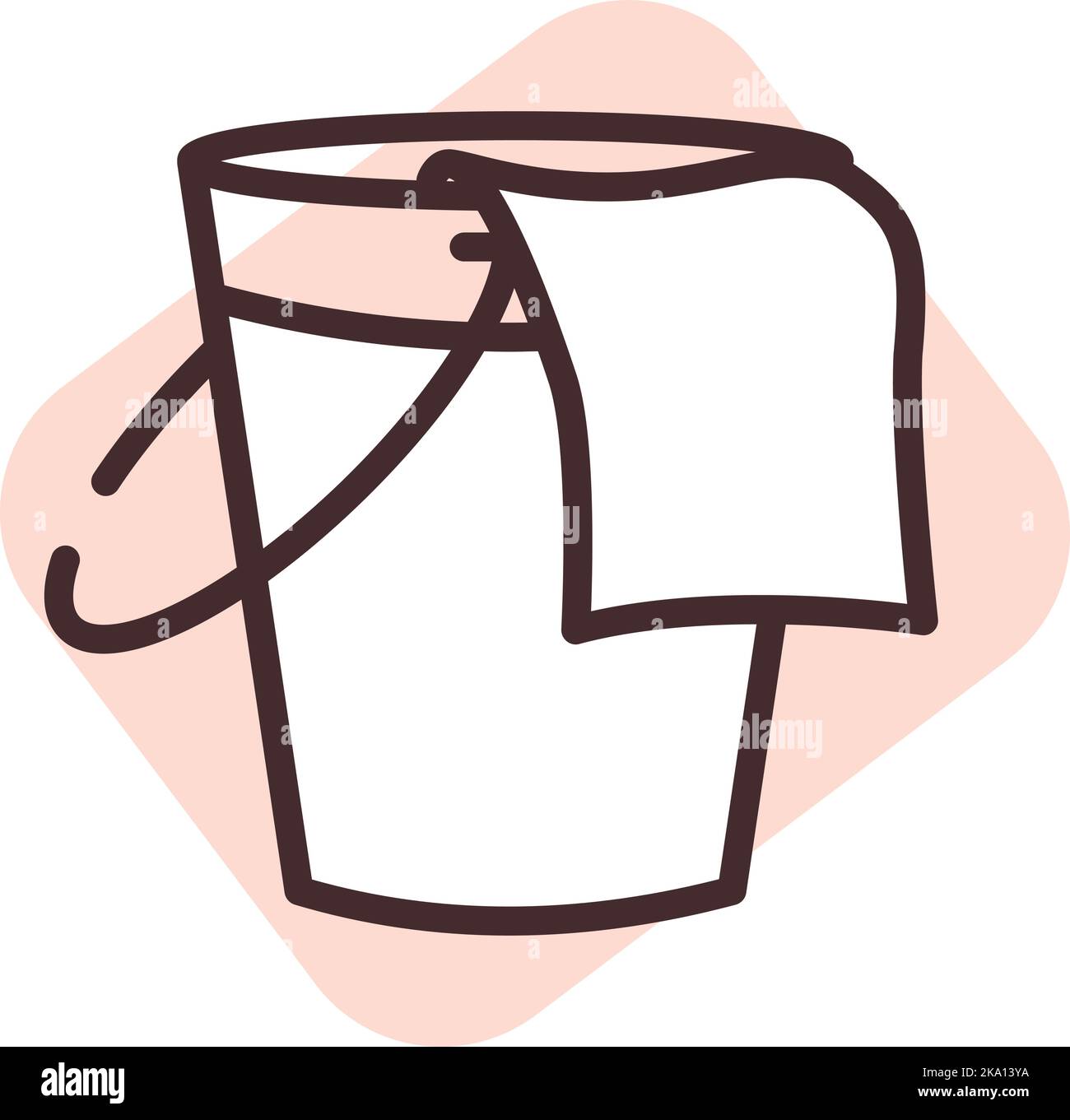 Purification bucket, illustration or icon, vector on white background ...