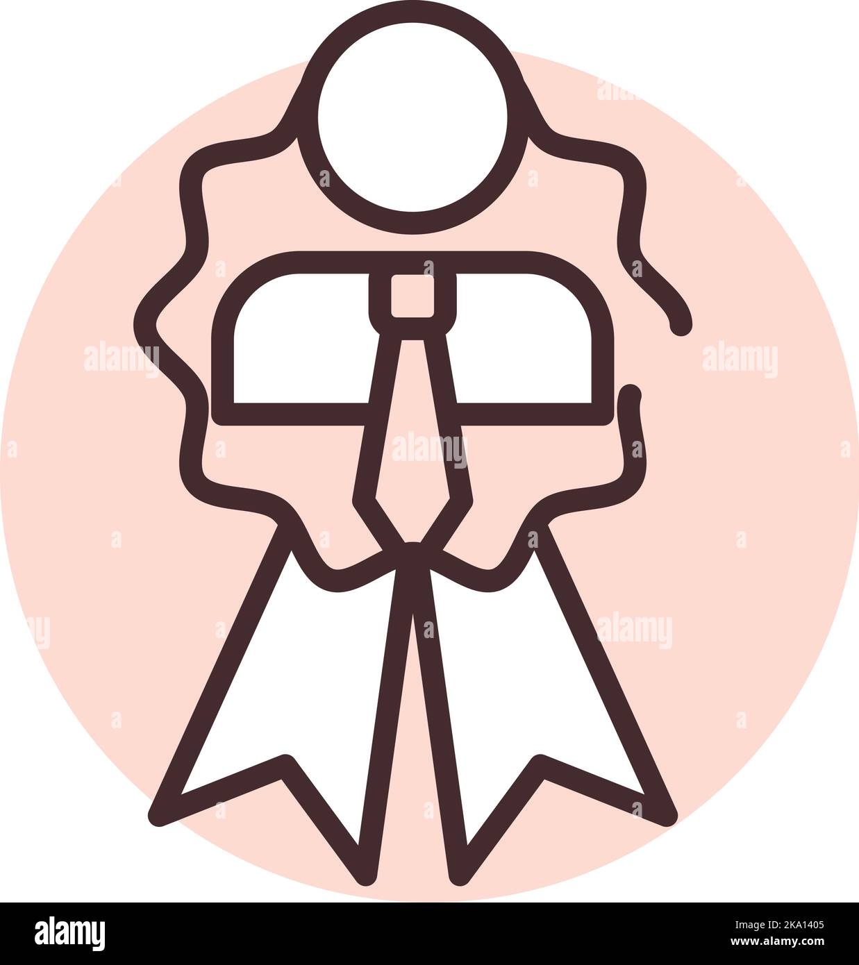 Business award, illustration or icon, vector on white background Stock ...