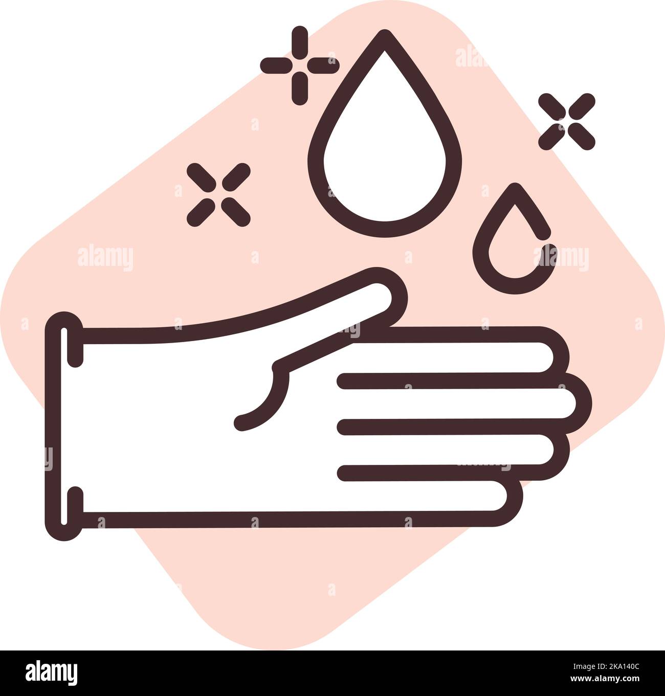 Purification latex, illustration or icon, vector on white background ...