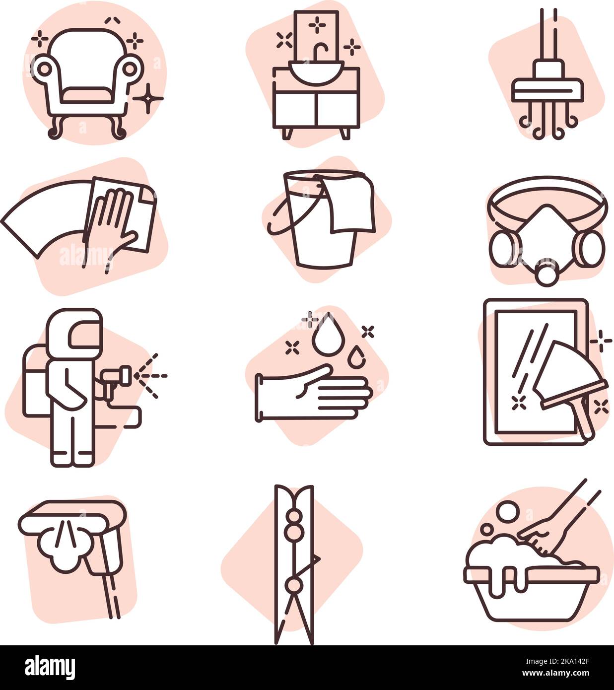 Purification icon set, illustration or icon, vector on white background ...