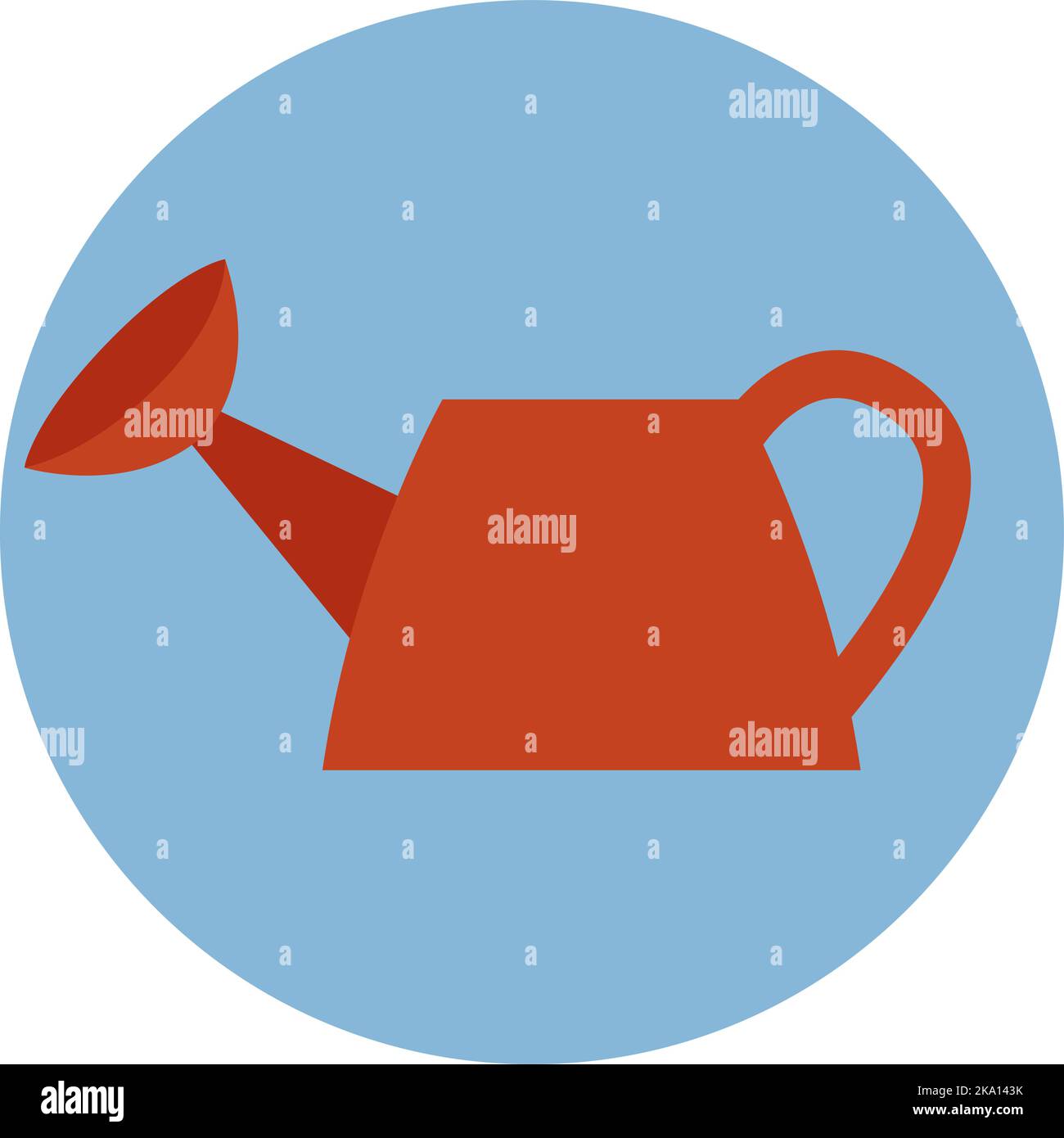 Rural life watering can, illustration or icon, vector on white ...