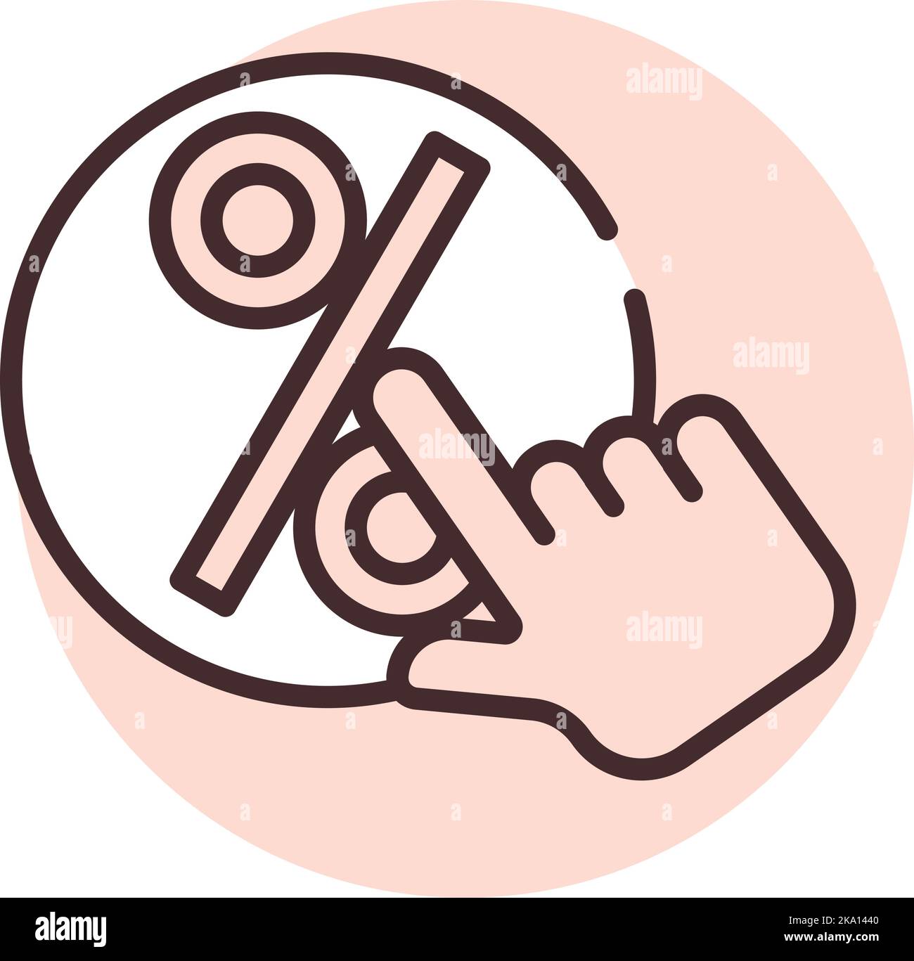 Percentage get, illustration or icon, vector on white background Stock ...