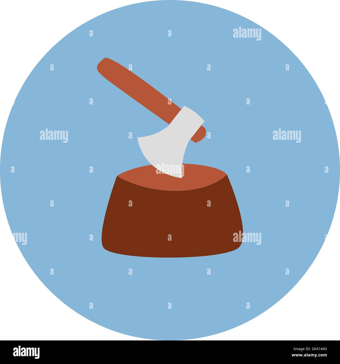 Rural life axe, illustration or icon, vector on white background Stock ...