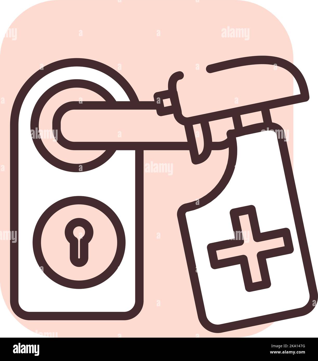 Sanitation disinfection, illustration or icon, vector on white ...