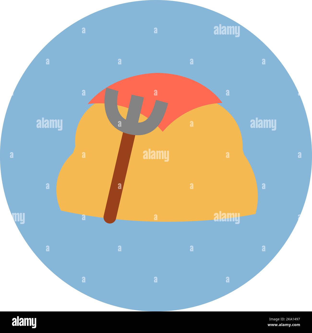 Rural life hay, illustration or icon, vector on white background Stock ...