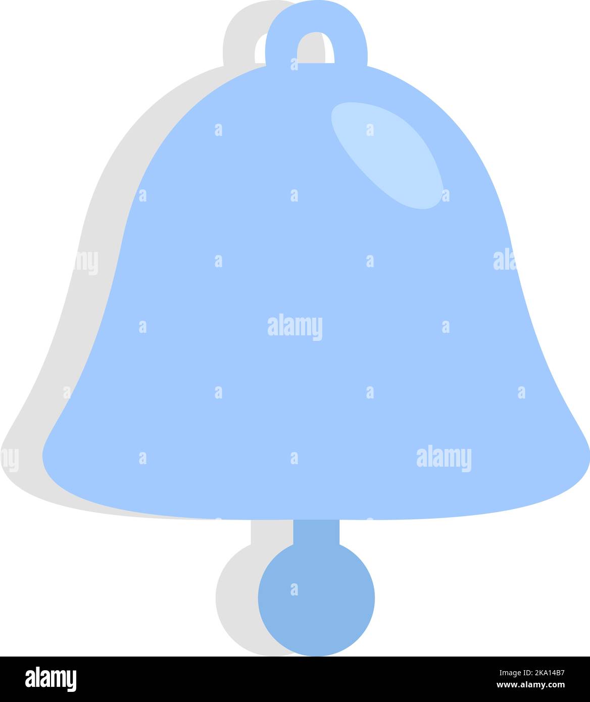 School bell, illustration or icon, vector on white background Stock ...