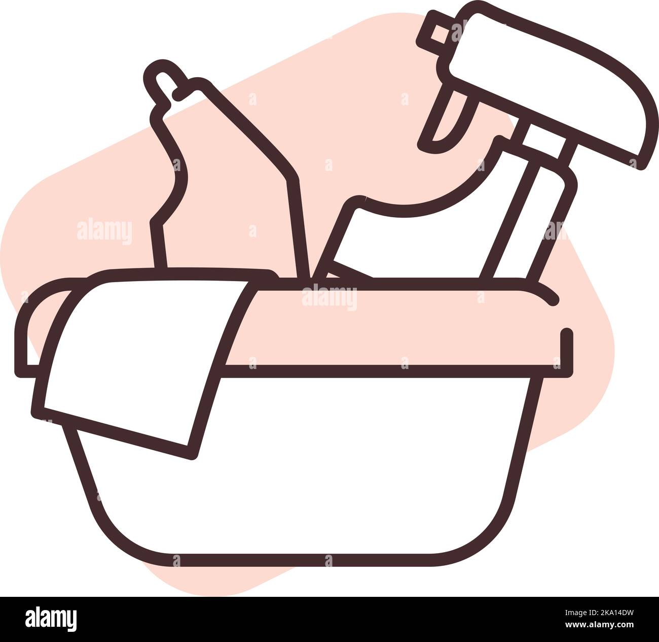 Sanitation stuff, illustration or icon, vector on white background ...