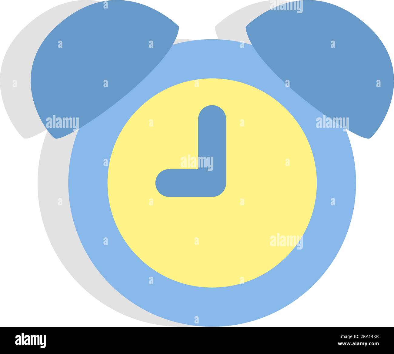 School alarm clock, illustration or icon, vector on white background ...