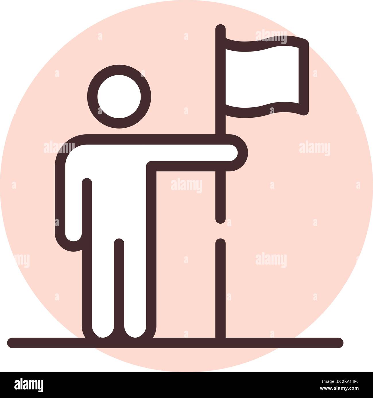 Team work goal, illustration or icon, vector on white background Stock ...