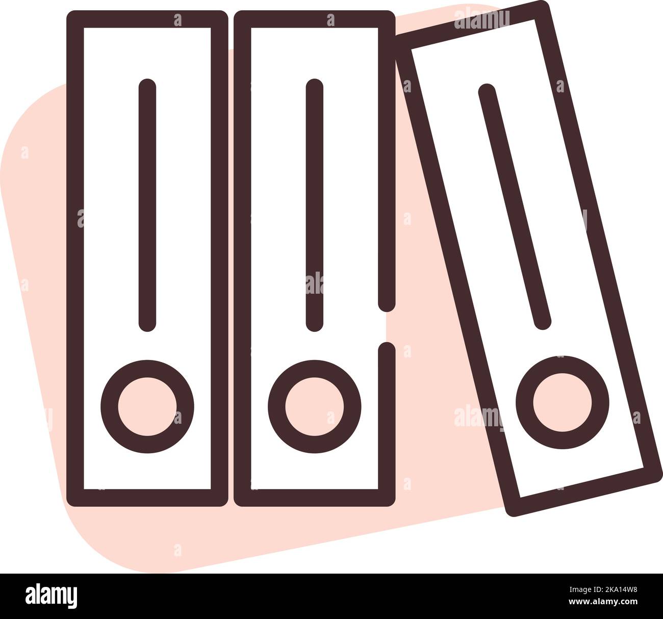 Team work files, illustration or icon, vector on white background Stock ...