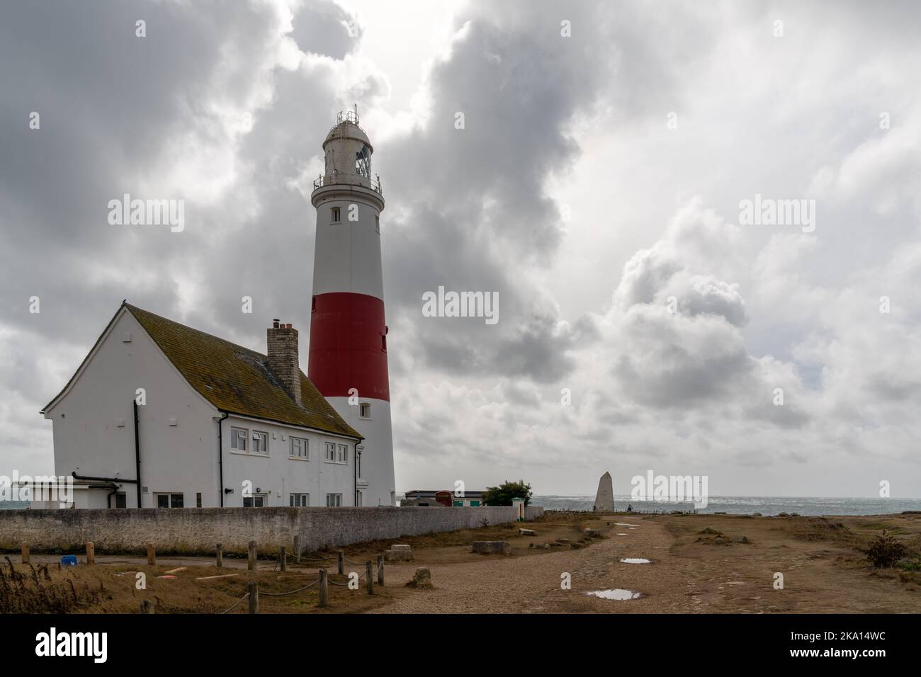 A view of the Portland Bill Lighthouse and Vistors Center on the Isle ...