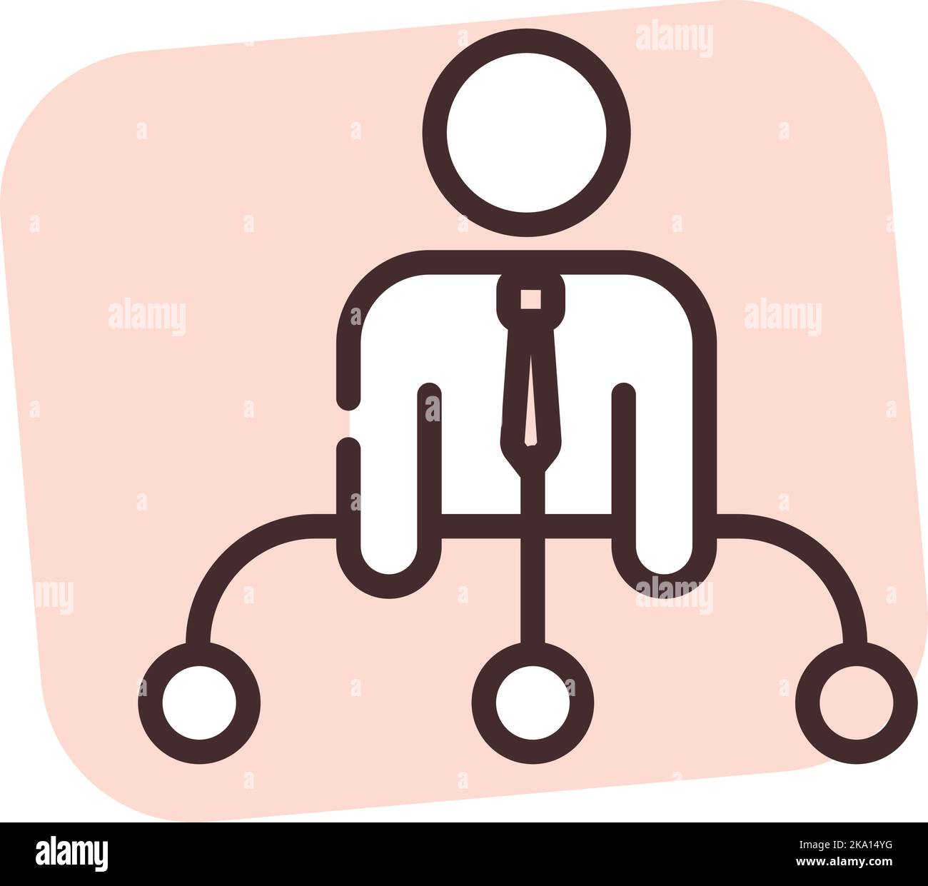 Team work organize, illustration or icon, vector on white background ...