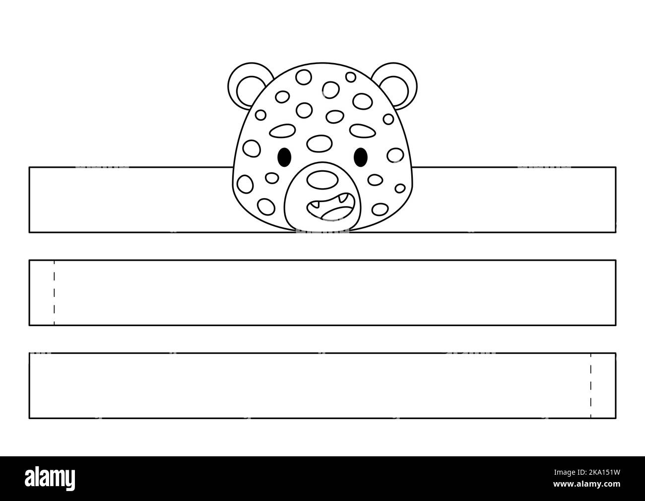 Printable cheetah paper crown. Diy cut party ribbon template for ...