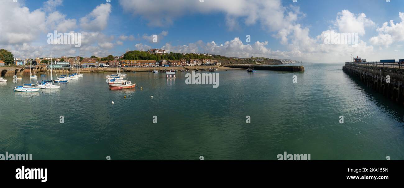 Folkestone, United Kingdom - 11 September, 2022: panorama view of the ...