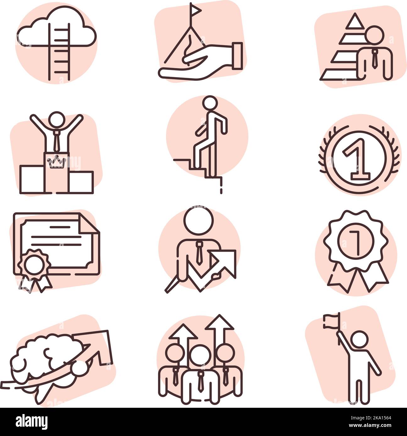 Team work icon set, illustration or icon, vector on white background ...