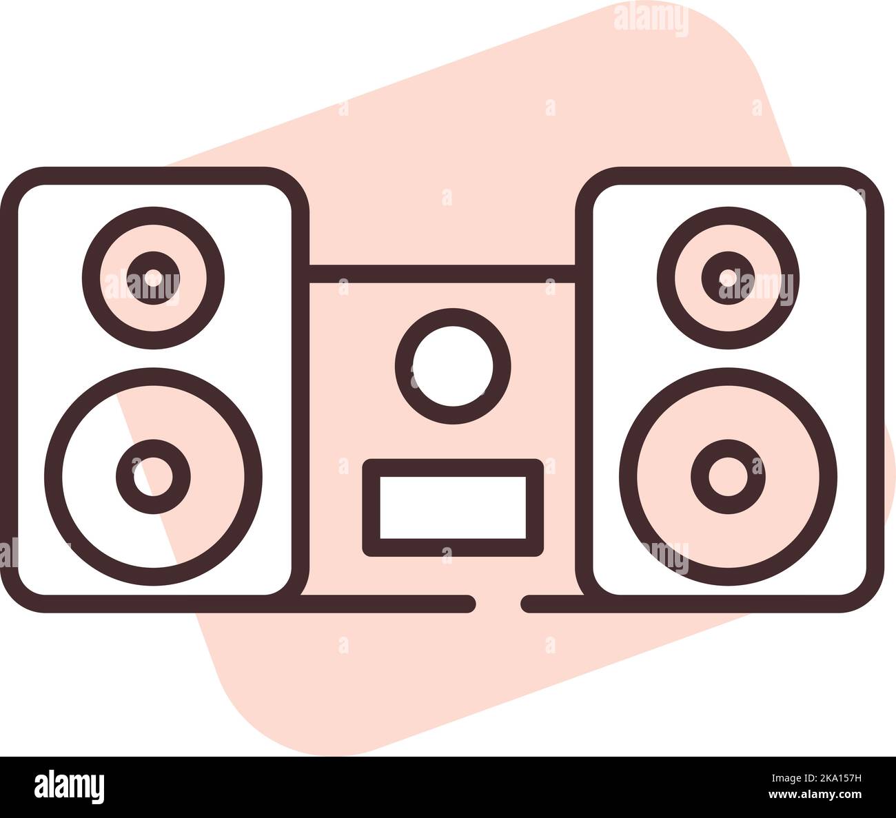 Technology speakers, illustration or icon, vector on white background ...