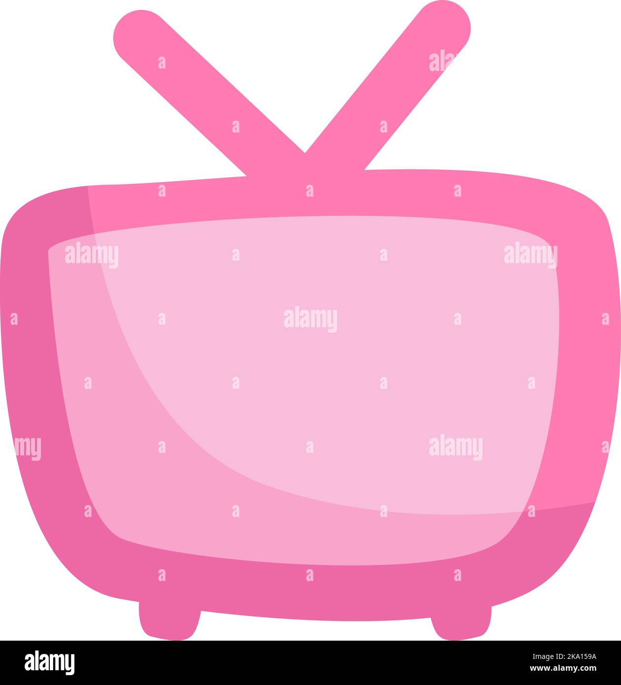 Vacation TV, illustration or icon, vector on white background Stock ...