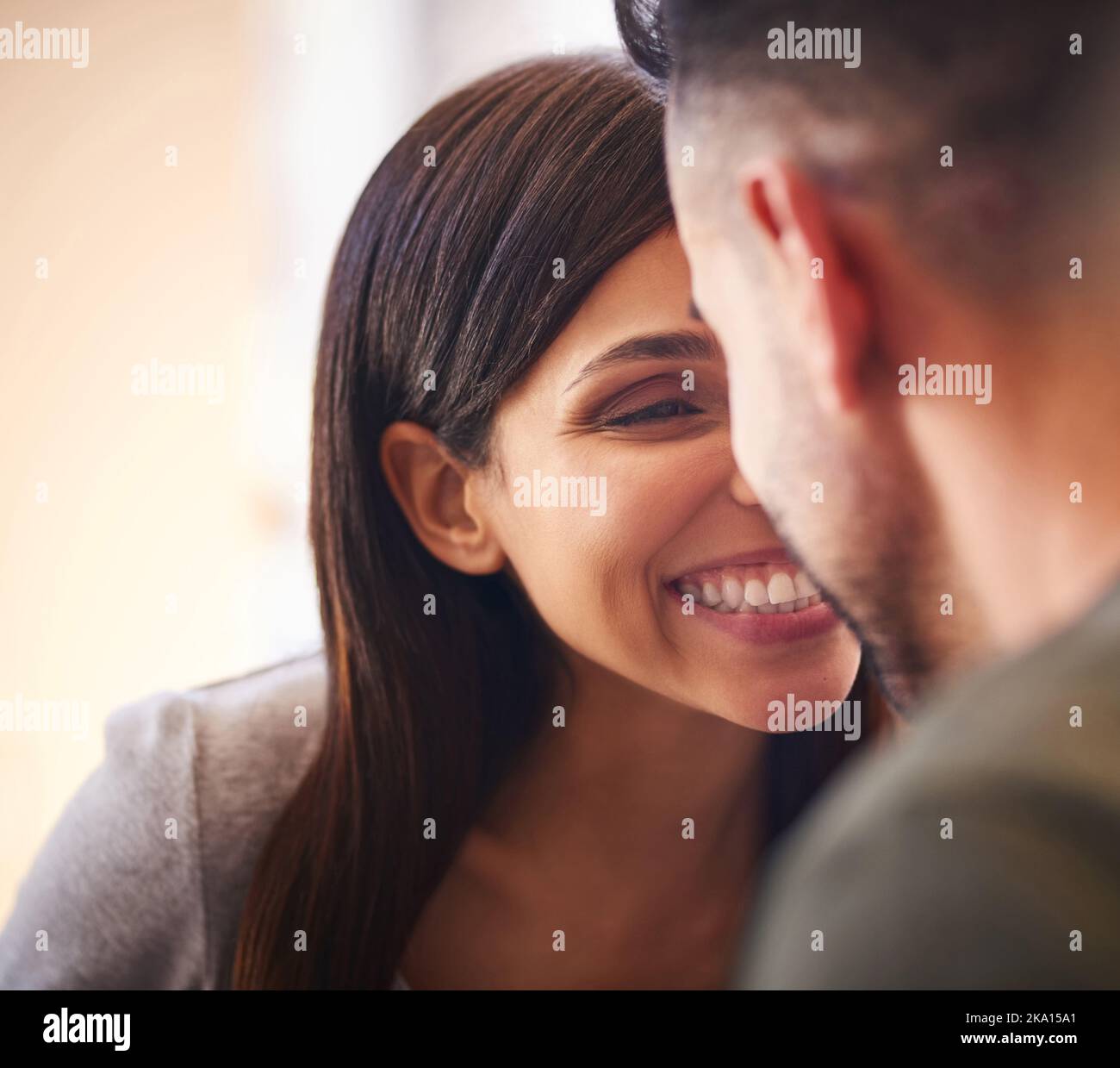 Being in love is the best feeling in the world. an affectionate young ...
