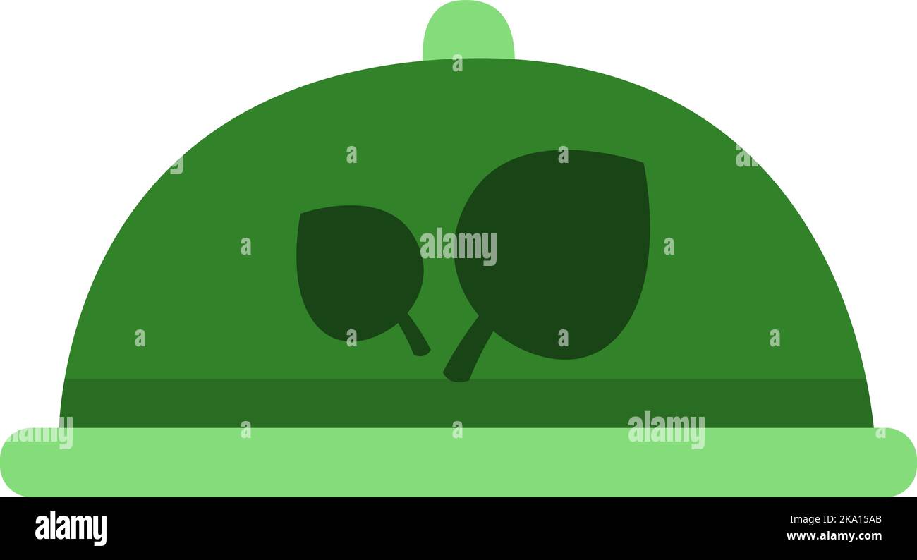 Vegetarian food green, illustration or icon, vector on white background ...