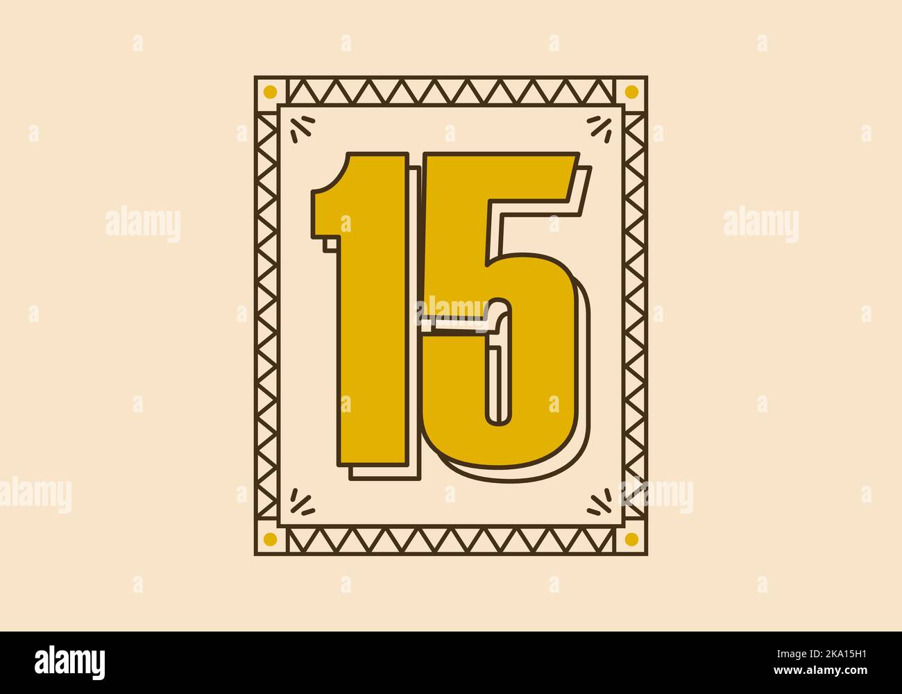 The number 15 Stock Vector Images - Alamy