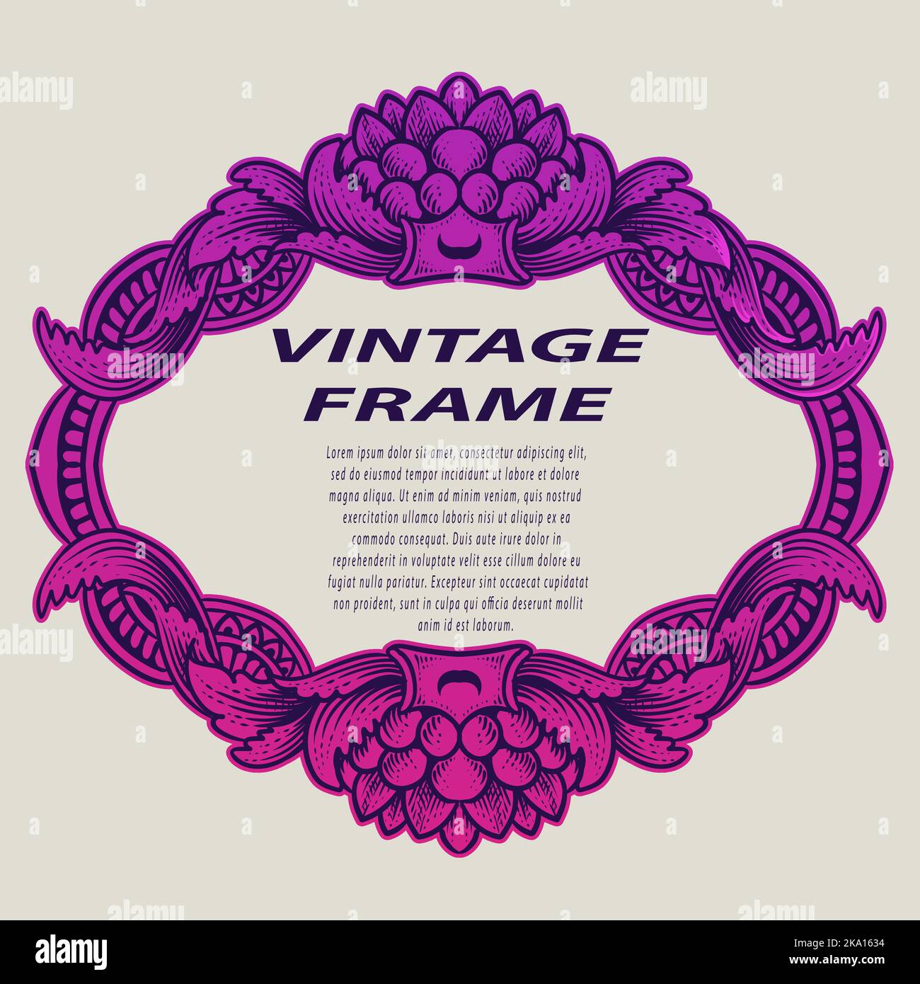 vintage antique engraving frame border Stock Vector Image & Art - Alamy