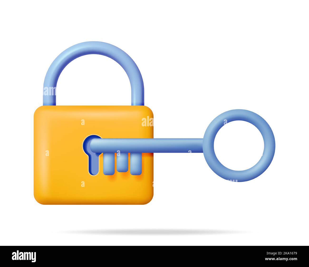 Cartoon padlock and key hi-res stock photography and images - Alamy