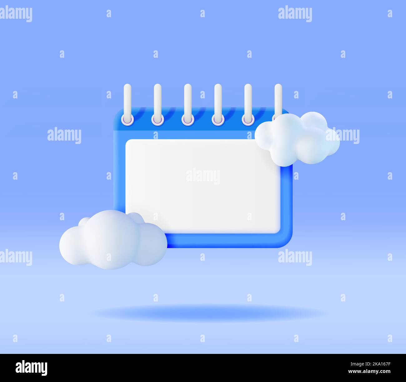 3d paper spiral wall calendar isolated render calendar icon schedule hi ...