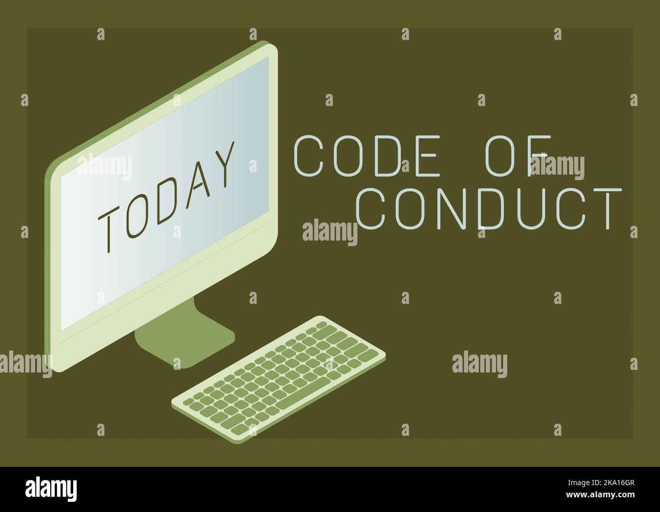 Handwriting text Code Of Conduct. Internet Concept set of principles ...