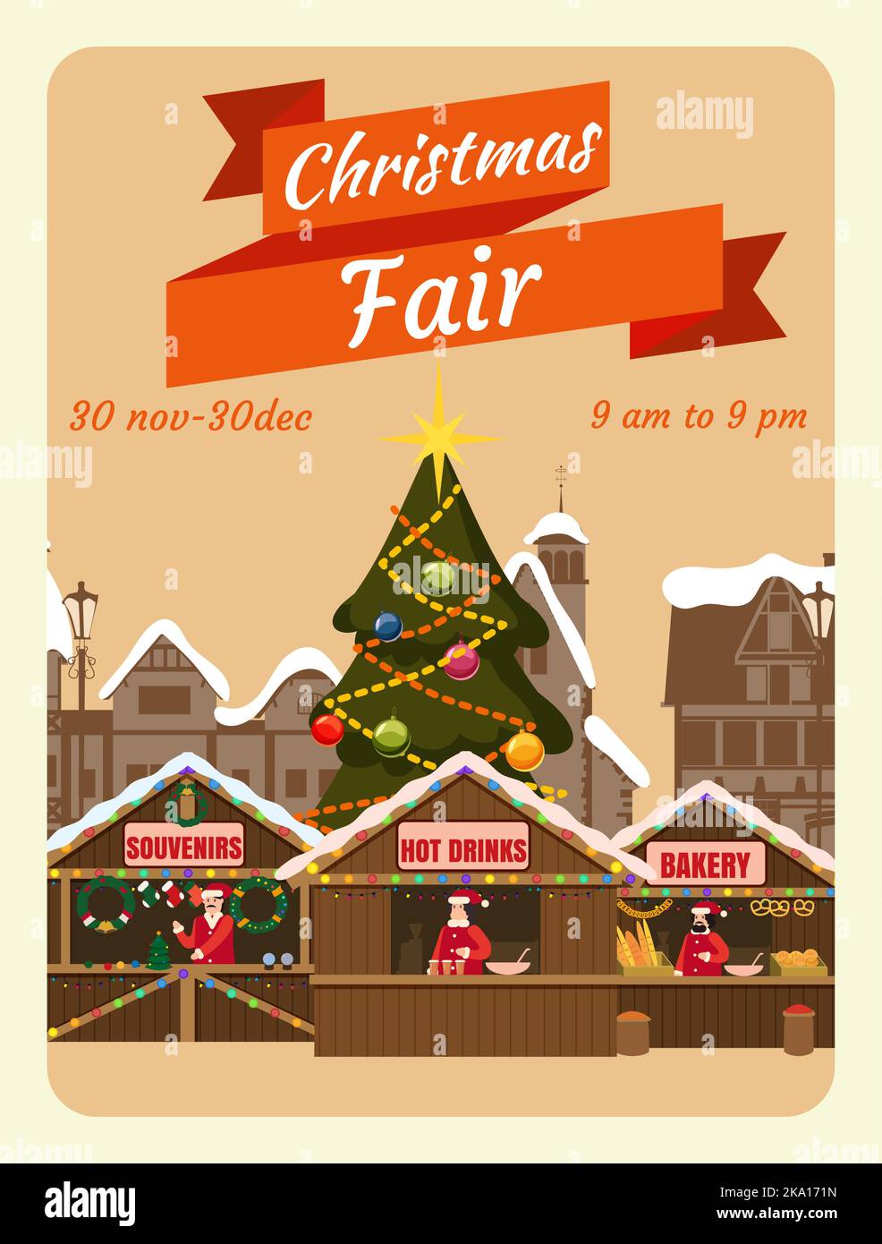 Europe christmas market food Stock Vector Images - Alamy